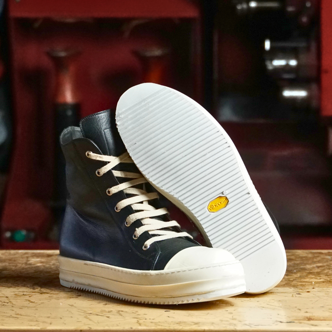 Rick Owens Original Design Resole – Premium Leather & Mini Ripple Sole – KWShoeRepair